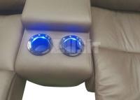 China PU Leather Electric Double Seats Home Theater Recliner Sofa with Cup Holder 110V for sale