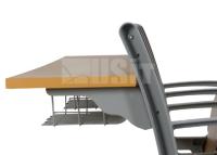 China Durable Classroom Student Desk And Chair Table Top MDF Covered With Laminate for sale