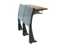 China Modern Aluminum Frame Student Desk And Chair With Foldable Writing Board for sale