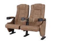 China 90 Degree Handrail Adjustable Theater Seating with Plastic Cup Holder 75mm Foam for sale