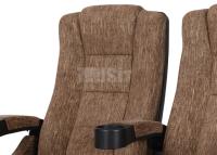 China 90 Degree Handrail Adjustable Theater Seating with Plastic Cup Holder 75mm Foam for sale