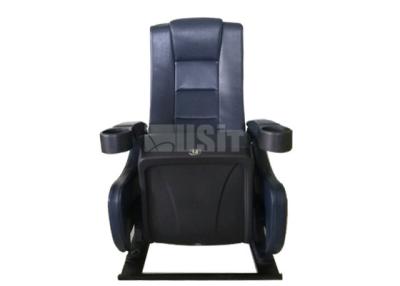China High Resilient Foam Commercial Theater Seating with Aisle Light and Embroidery Logo 55kg Density for sale