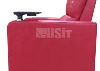 China Electric Recliner Lounge Sofa Red Leather Home Theater Seating 5 Year Warranty Custom Size for sale