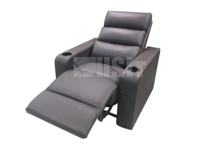 China Electric Power Recliner Sofa Dark Brown Big Size Home Theatre Lounge with Heated Seat 34kg Foam for sale