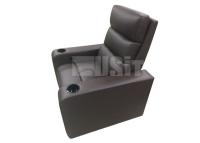 China Electric Power Recliner Sofa Dark Brown Big Size Home Theatre Lounge with Heated Seat 34kg Foam for sale