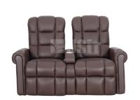 China Custom Leather Electric Recliner Couch 2-Seat Home Theater VIP Lounge Chair with Heat Seat Cushion for sale