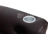 China Custom Leather Electric Recliner Couch 2-Seat Home Theater VIP Lounge Chair with Heat Seat Cushion for sale