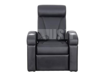 China Padded Upholstery Theater Seating Single Recliner Chair High Strength Steel Frame 5 Year Warranty for sale