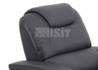 China Black PU Leather Electric Lift Recliner Chair 580mm Center Cinema Sofa with Embroidery Logo for sale
