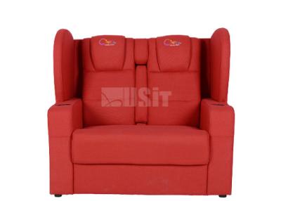 China USIT Home Theater Seats 2 Seater Fabric Movie Sofa Easy Clean 55kg/m3 Foam for sale
