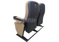 China High Back Theater Seating with Vented Seat Pan and Tip Up Cupholder 55kg Density Foam for sale