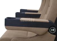 China High Back Theater Seating with Vented Seat Pan and Tip Up Cupholder 55kg Density Foam for sale