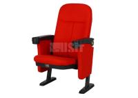 China Fabric Seat Molded Foam Commercial Theater Seating Chairs Tip Up Armrest 55kg Density for sale
