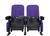 China Iron Metal Type Theater Room Seating 580mm C/C Dimension with Big Cup Holder for sale