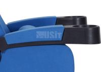 China Custom Blue Commercial Theater Seating with Embroidery Logo Easy Maintenance 55kg Density for sale