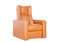 China Removable Tray Push Back Recliner Chair with Premium Leather and High Density Foam 34kg/m3 for sale