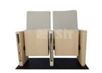 China Spring Lift Up Plywood Auditorium Chair Polished Aluminum Structure 580mm Center for sale
