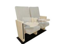 China Spring Lift Up Plywood Auditorium Chair Polished Aluminum Structure 580mm Center for sale