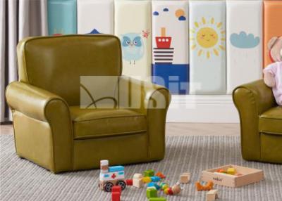 China High Grade Foam Kid Sized Sofa Comfortable Kids Flip Sofa Green Color for sale