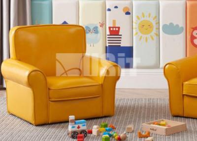 China Kids Sofa Toddler Lounge Couch with Storage Box 100 lbs Capacity Yellow for sale