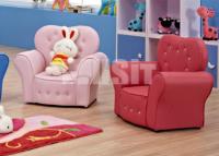 China Princess Crown PVC Leather Kids Sofa Chair No Assembly Required 1 Seat Toddler for sale