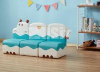 China Kawaii Pattern Mini Kids Sofa Chair 80cm PVC Leather Children Couch Home Decoration for sale