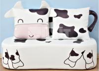 China Kids Cow Sofa Chair Bed Lounger 2-3 Seat Children Room Furniture with High Resilience Sponge for sale