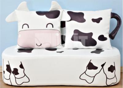 China Kids Cow Sofa Chair Bed Lounger 2-3 Seat Children Room Furniture with High Resilience Sponge for sale