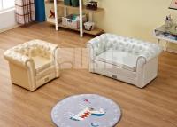 China PVC Cover Mini Sofa Chair for Toddlers Cute Baby Sofa Chair American Style 2 Seat for sale