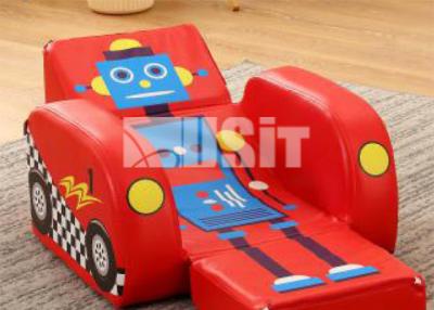China Children 2 in 1 Foldable Sofa Chair with Flip Open Lounger Foam Construction for sale