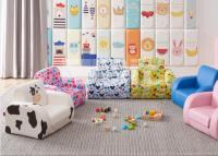 China 2 in 1 Flip Open Couch Bed Kids Sofa Indoor Furniture 80cm Wood Frame for sale