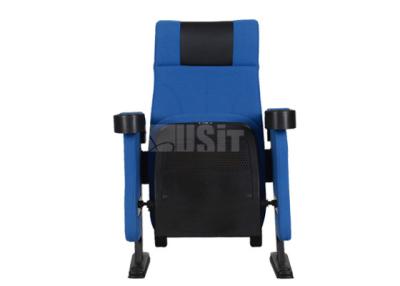 China Blue Acrylic Fabric Cinema Chair Theater Movie Seating 55kg/m³ Foam Density Commercial Use for sale