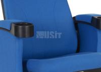 China Blue Acrylic Fabric Cinema Chair Theater Movie Seating 55kg/m³ Foam Density Commercial Use for sale
