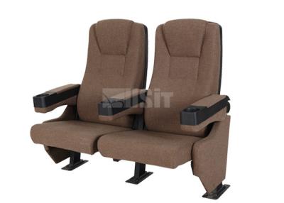 China Commercial Movie Theater Seating Flip Up Middle Arm Gravity Mechanism 55kg Density Foam for sale