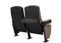 China Commercial Movie Theater Seating Flip Up Middle Arm Gravity Mechanism 55kg Density Foam for sale