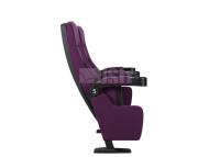 China Commercial Steel Frame Theater Seating Purple Rocker Back 2-Seat Cinema Chair 55kg/m³ Foam for sale