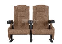 China Acrylic Fabric Fixed Leg Commercial Theater Seating with 90 Degree Movable Armrest for sale