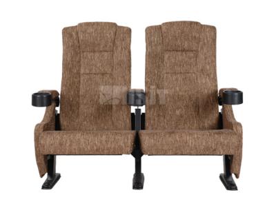 China Acrylic Fabric Fixed Leg Commercial Theater Seating with 90 Degree Movable Armrest for sale