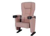 China Folding PU Molded Foam Auditorium Theater Seats with Big Cup Holder 55kg/m³ Foam for sale