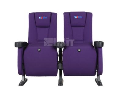 China Fireproof Roll Up Auditorium Theater Chairs High Back ABS Plastic Seat 150mm Foam for sale