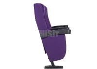 China Fireproof Roll Up Auditorium Theater Chairs High Back ABS Plastic Seat 150mm Foam for sale