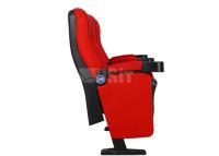 China USIT Black PU Leather Theater Seating with ABS Shell 580mm Center Distance Modern Cinema Chair for sale