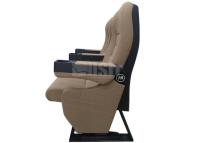 China Cup Holder Movie Theater Chairs Public Theater Seats Flame Retardant Fabric 55kg Foam Density for sale