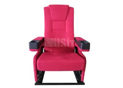 China High Back Sliding Theater Recliner Chair Fireproof Fabric 55kg/m³ Foam for sale