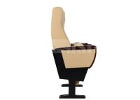 China Strong Steel Structure Padded Church Chairs Modern Appearance With Writing Tablet for sale
