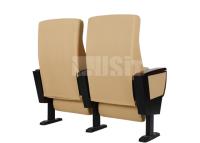 China Strong Steel Structure Padded Church Chairs Modern Appearance With Writing Tablet for sale