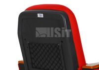 China Red Padded Church Chairs Center to Center 580mm Ergonomic Auditorium Seating for sale
