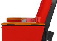 China Red Padded Church Chairs Center to Center 580mm Ergonomic Auditorium Seating for sale
