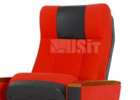 China 580mm Center to Center PU Headrest Auditorium Seating with Writing Tablet High Density Foam for sale
