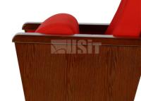 China Modern Wooden Outer Back Auditorium Theater Seating Strong Steel Structure for sale